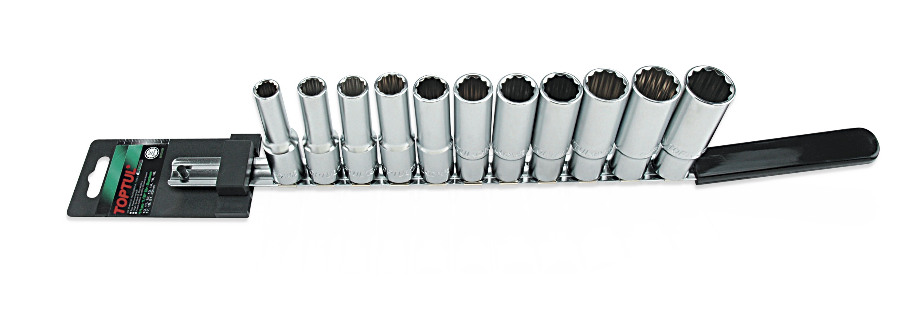 ΣΕΤ ΚΑΡΥΔΑΚΙΑ ΧΕΙΡΟΣ 1/2' ΜΑΚΡΥΑ 12γωνα 10-22mm 11 Pcs » Tecnopneumatic Α.Ε