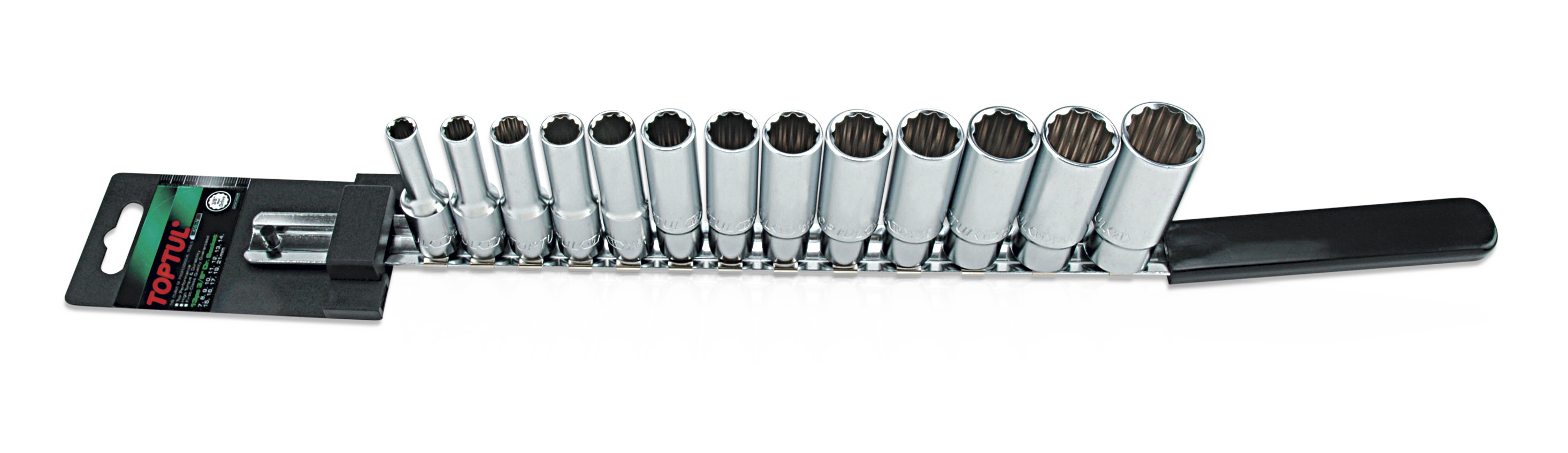 ΣΕΤ ΚΑΡΥΔΑΚΙΑ ΧΕΙΡΟΣ 3/8' ΜΑΚΡΥΑ 12γωνα 7-21mm 13 Pcs » Tecnopneumatic Α.Ε